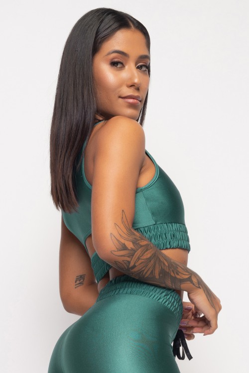 Top Azul Petróleo com brilho Positivity