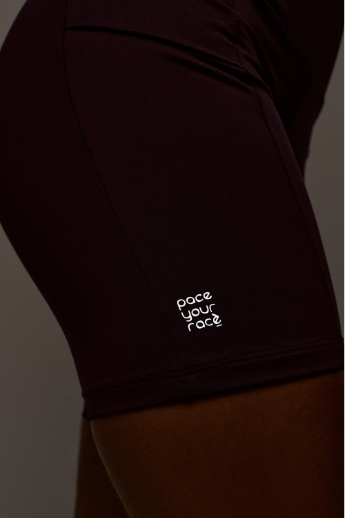 Bermuda Tech-Run Uva com bolso Pace your Race